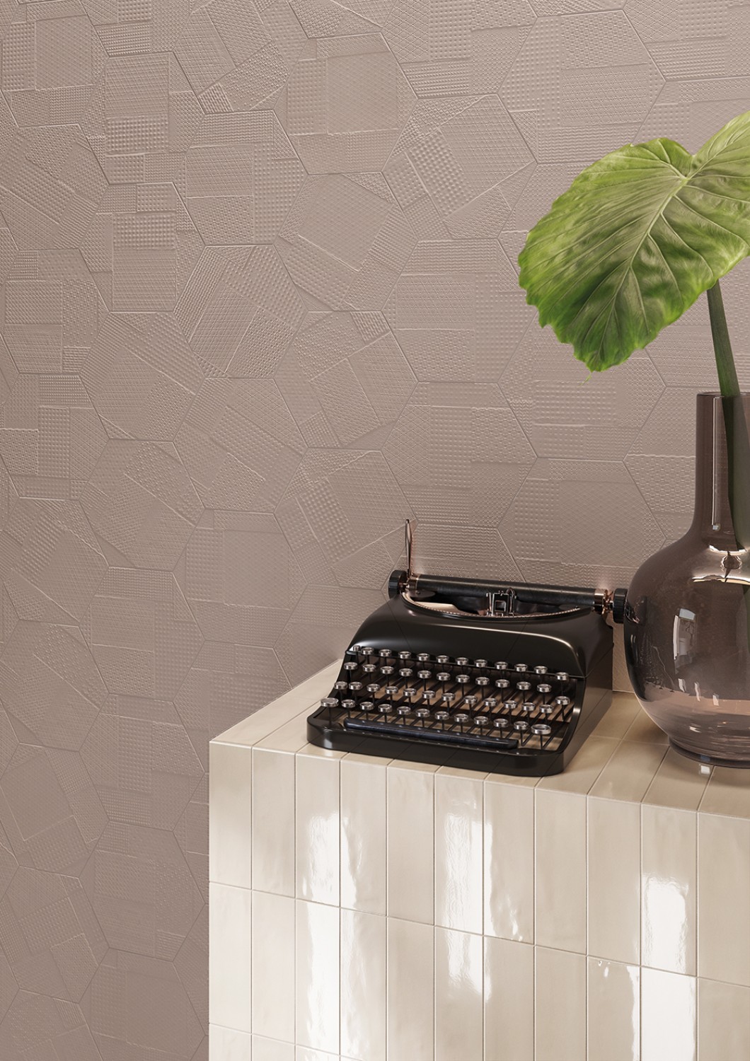 Materia Fango Matte 8"x7" Hex Deco Matte Fango Porcelain Tile | GENROSE