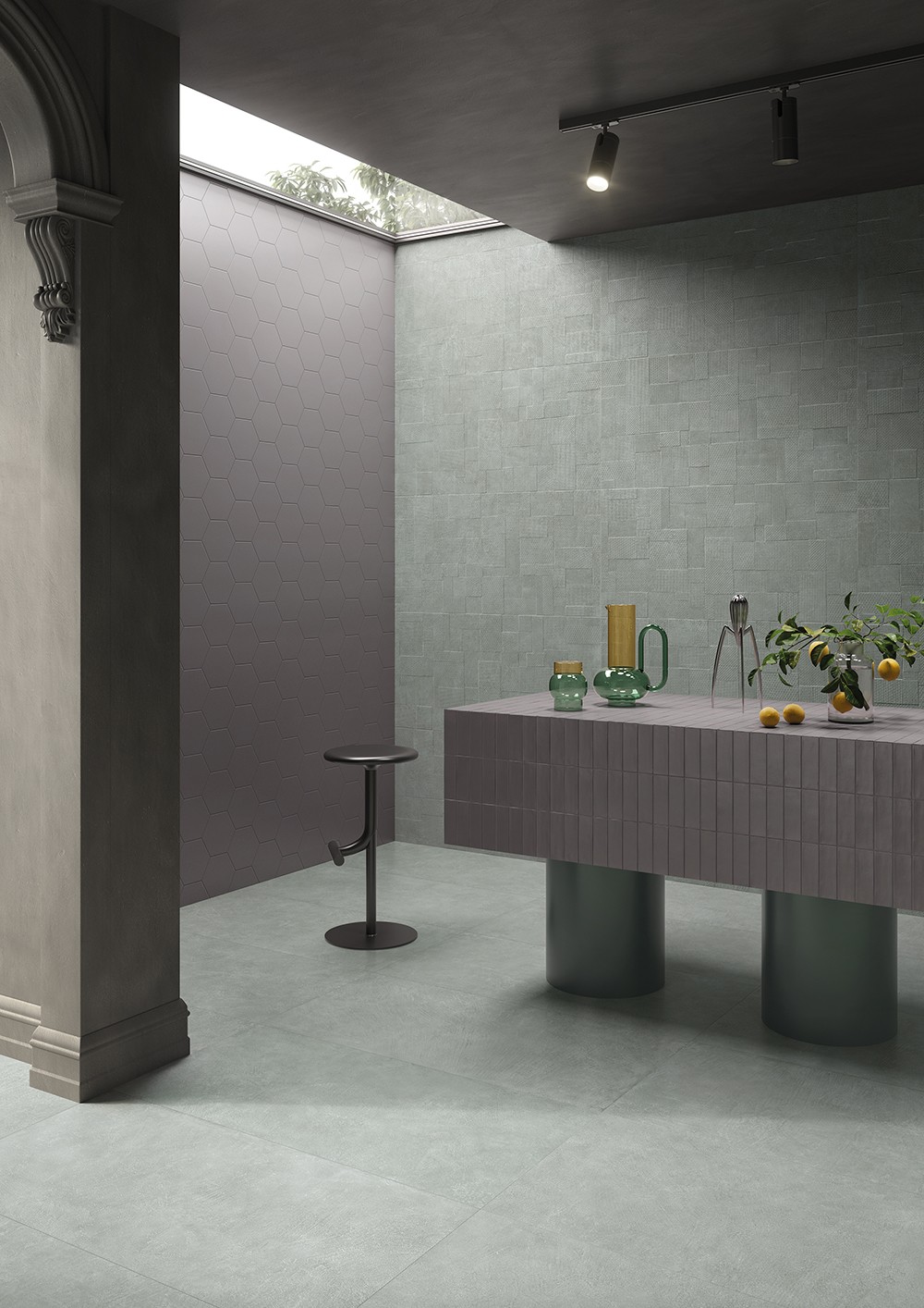 Materia Salvia Matte 24"x48" Deco Matte Salvia Porcelain Tile | GENROSE
