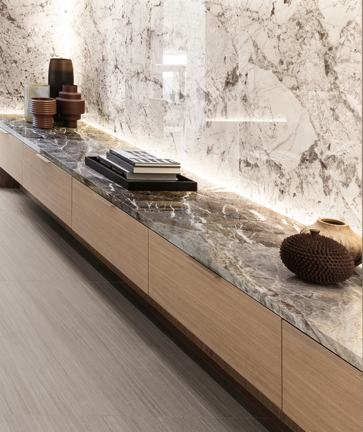 Maximus Mountain Peak Polished 63"x126 Slabs | Porcelain | GENROSE