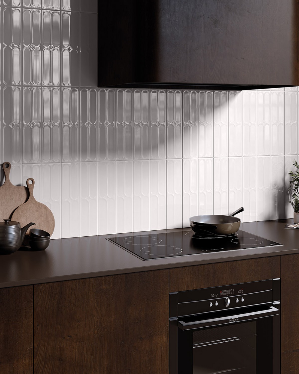 Mayas Arctic Glossy 4"x16" Station Ceramic Tile | GENROSE