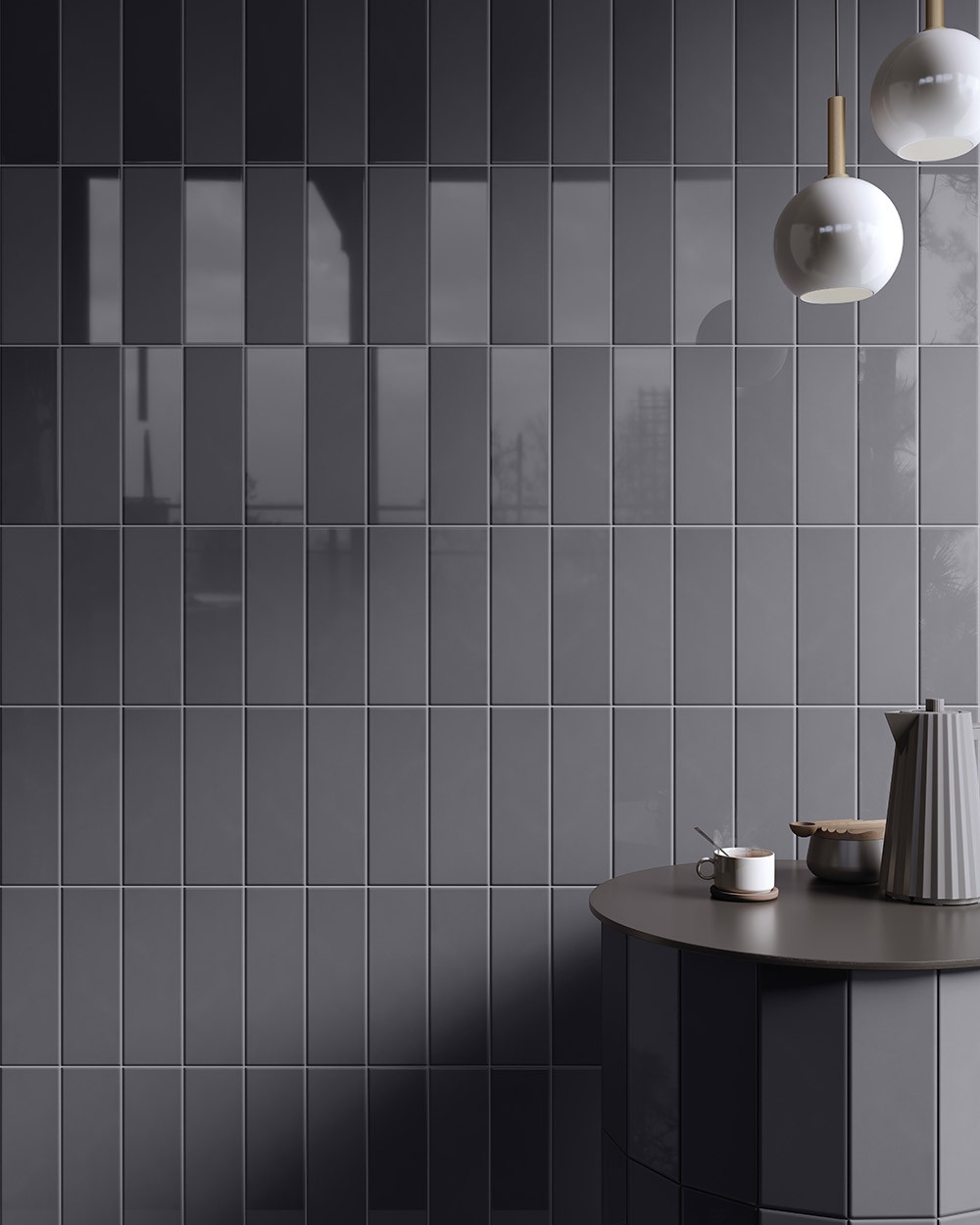 Mayas Gris Matte 4"x12 Ceramic Tile | GENROSE