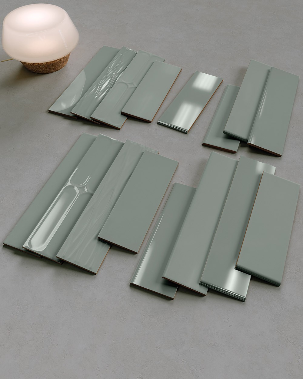 Mayas Leaf Matte 4"x16" Ripple Ceramic Tile | GENROSE