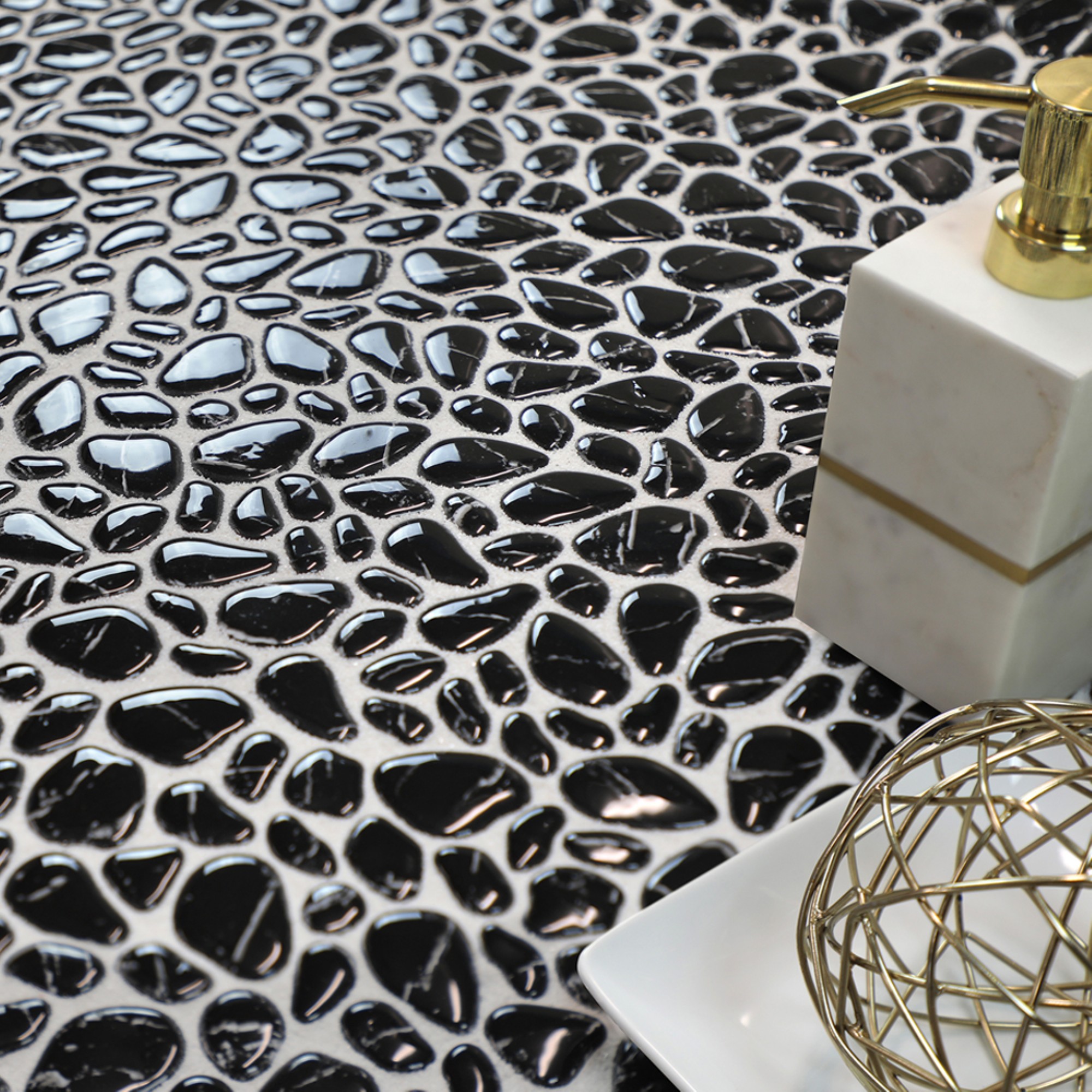 Micro Crystal Pebbles Tile | GENROSE Stone + Tile CT, MA, NY