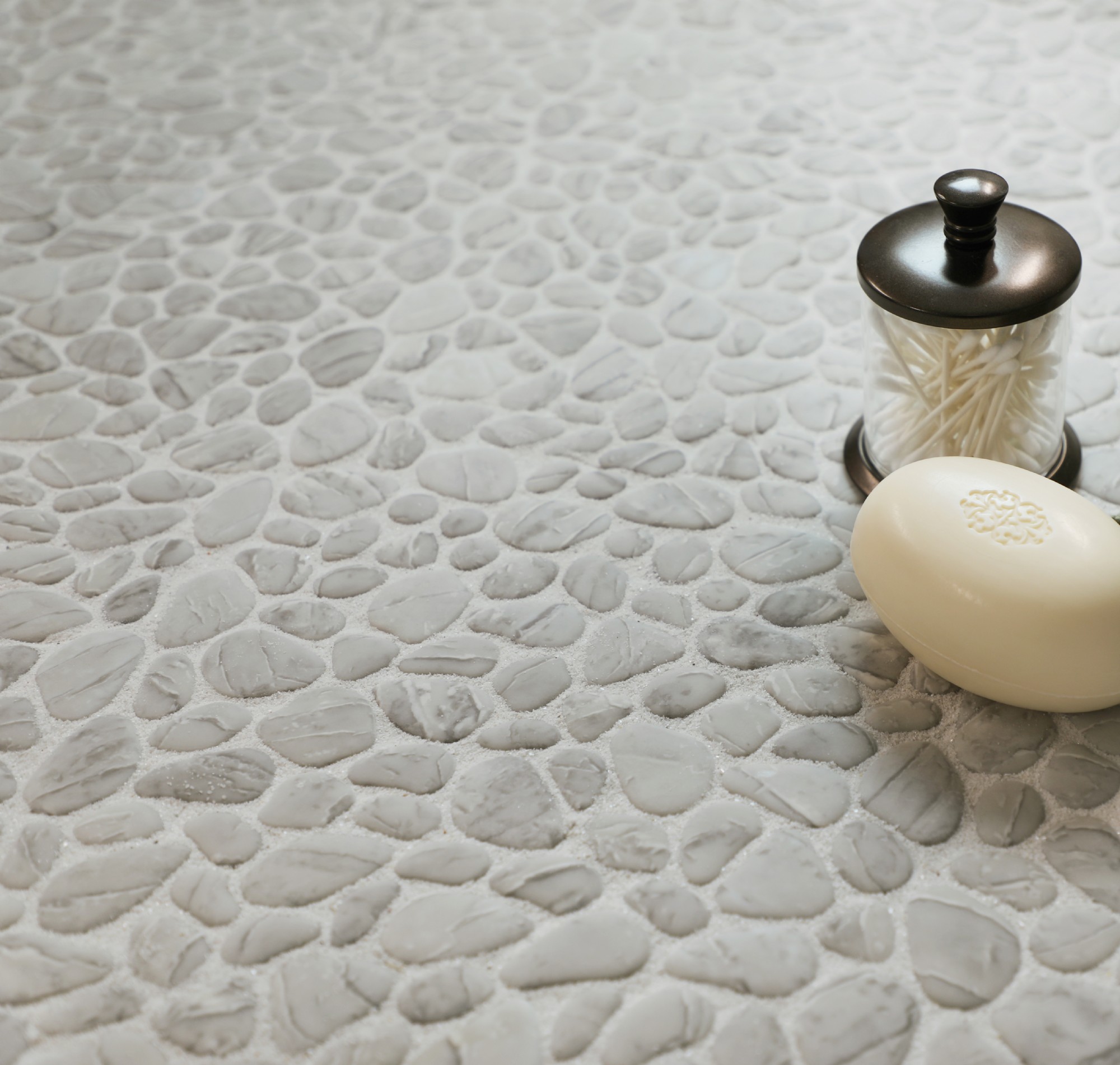 Micro Crystal Pebbles Taupe Matte Pebbles Mosaic Pebbles | GENROSE