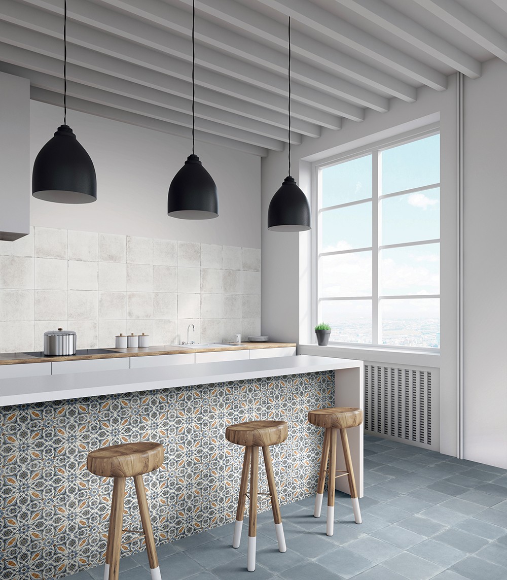 Mystique Deco 5 Matte 8"x8 Porcelain Tile | GENROSE