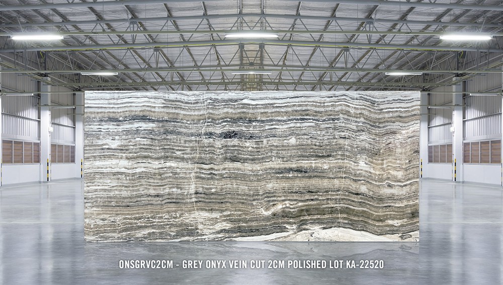 Grey Onyx Vein Cut 2cm Polished Slabs | Natural Stone