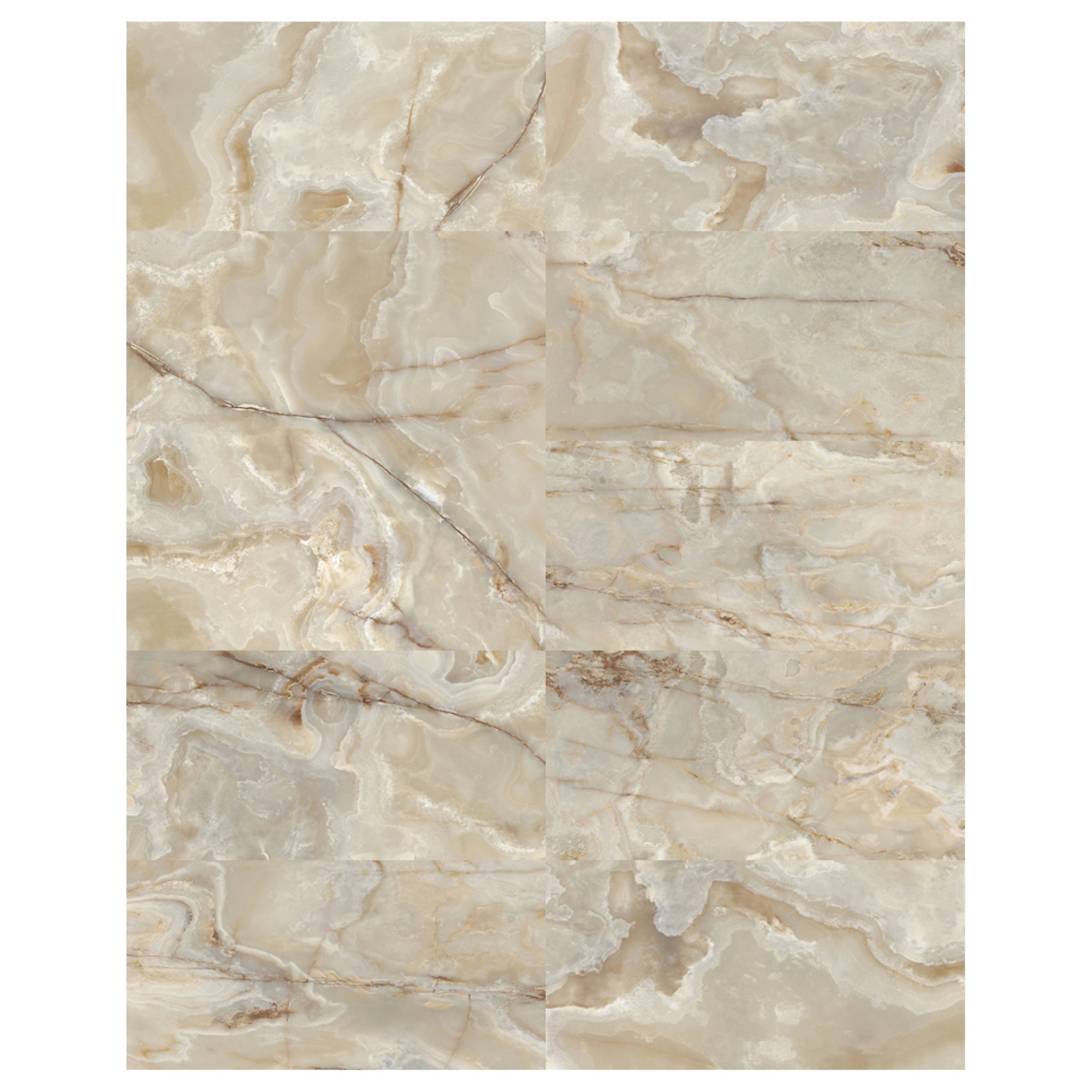 Oracle Golden Onyx Polished 16"x32" 10mm Porcelain Tile | GENROSE