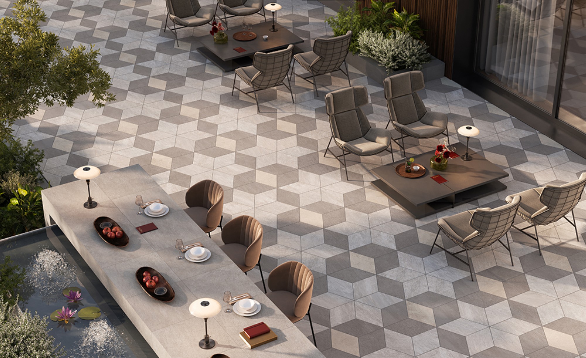 Outback Pavers Absolute Anti-Slip 11"x20" Rhombus Pavers | Porcelain ...