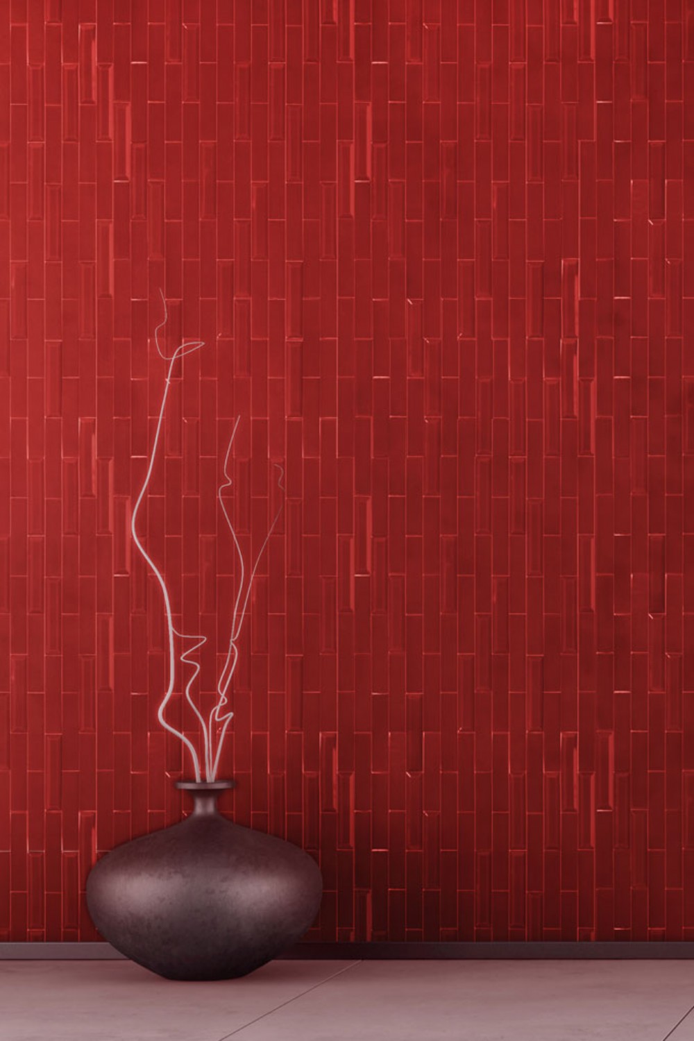 Outlet Regent Marsala Glossy 2"x8" Flat Wall Outlet | GENROSE