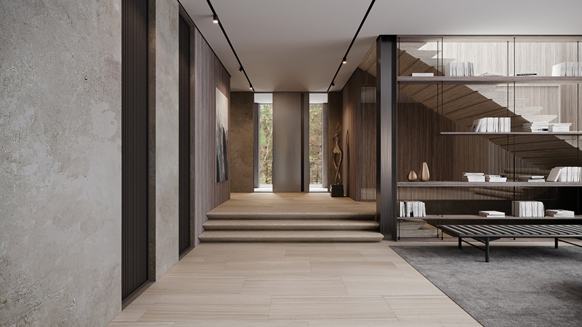 Oxford Strada Ash Polished 24"X48 Porcelain Tile | GENROSE