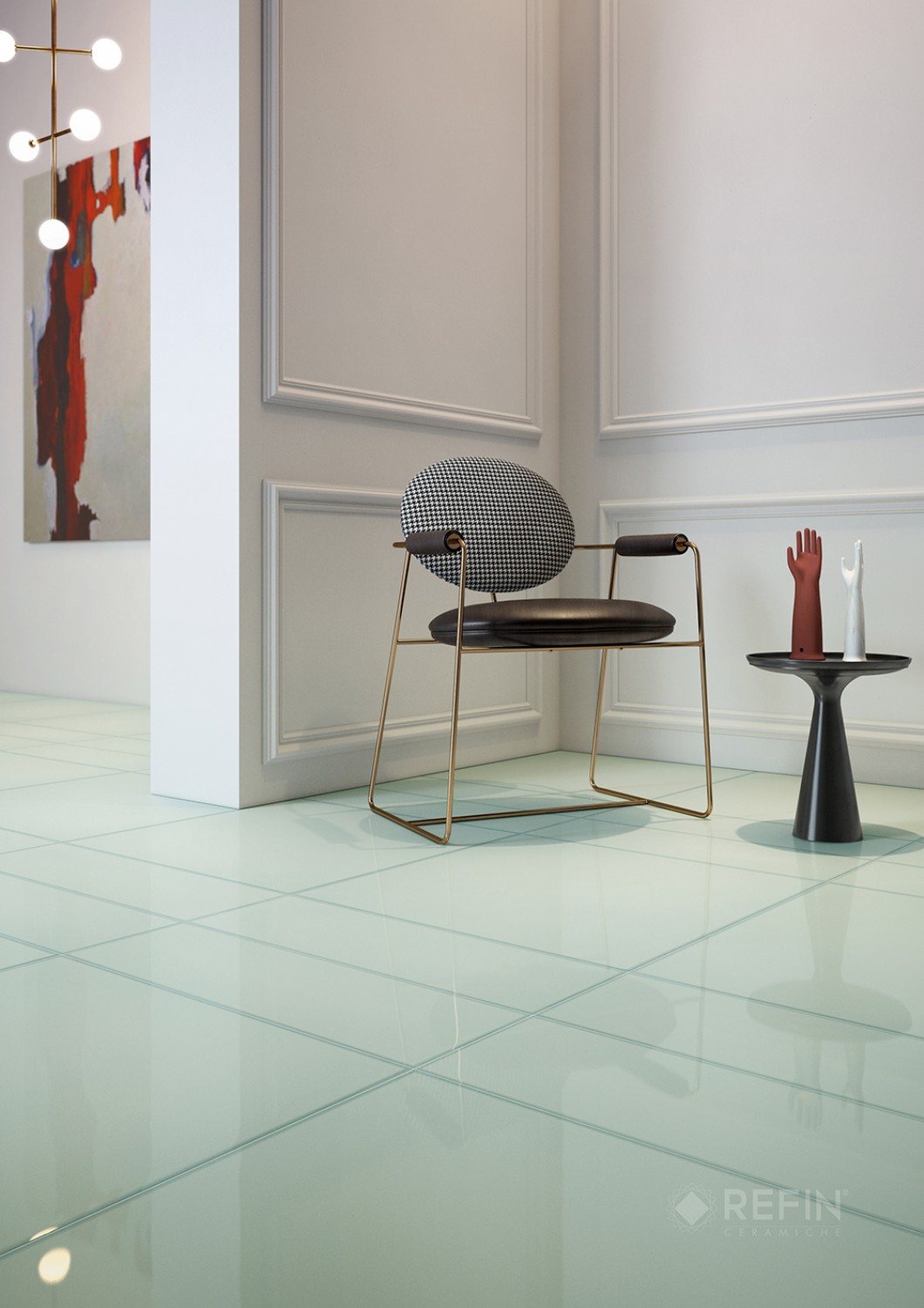 Pane Acqua Polished 8"x24 Porcelain Tile | GENROSE