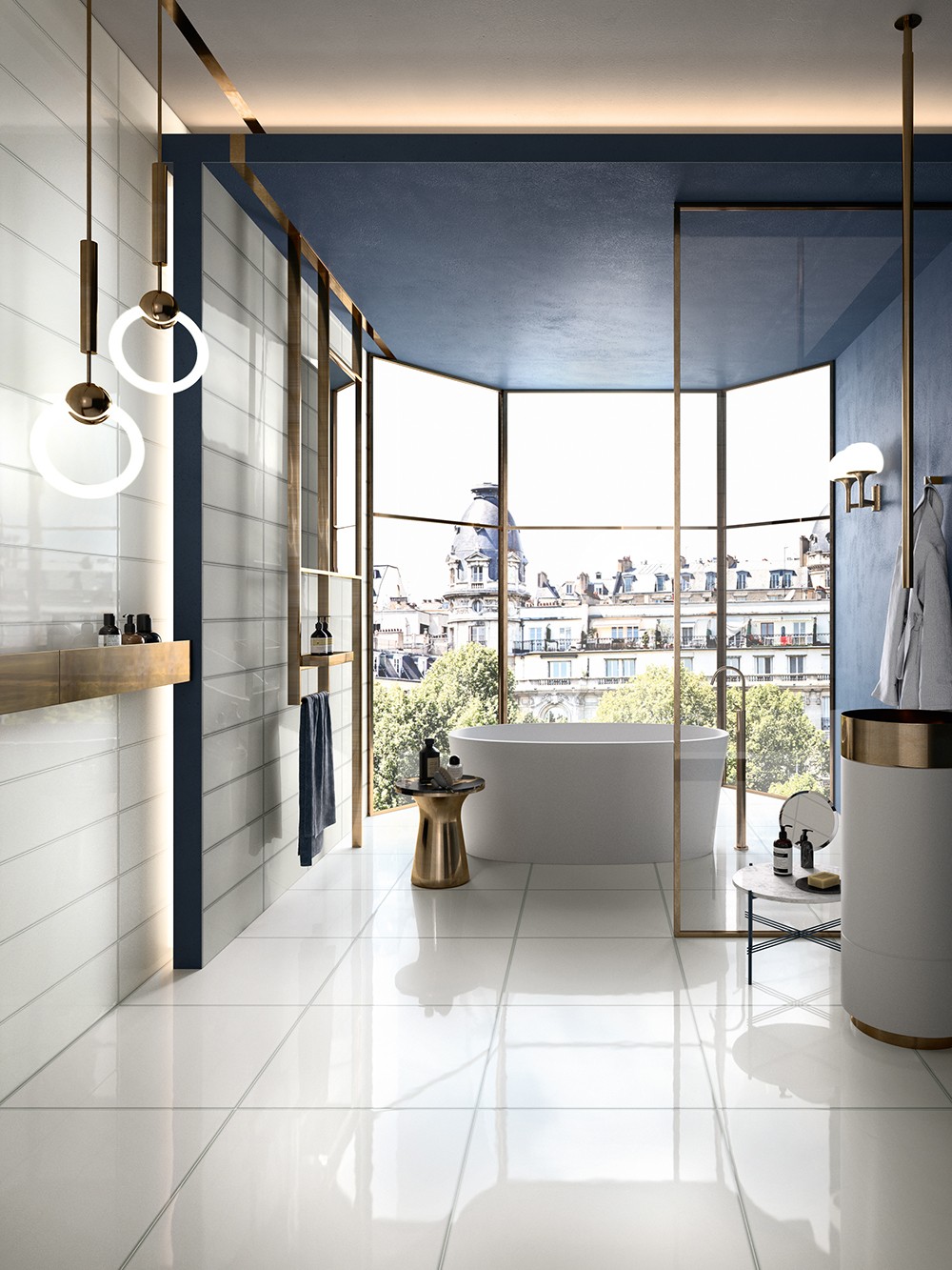 Pane Acqua Polished 24"x24 Porcelain Tile | GENROSE