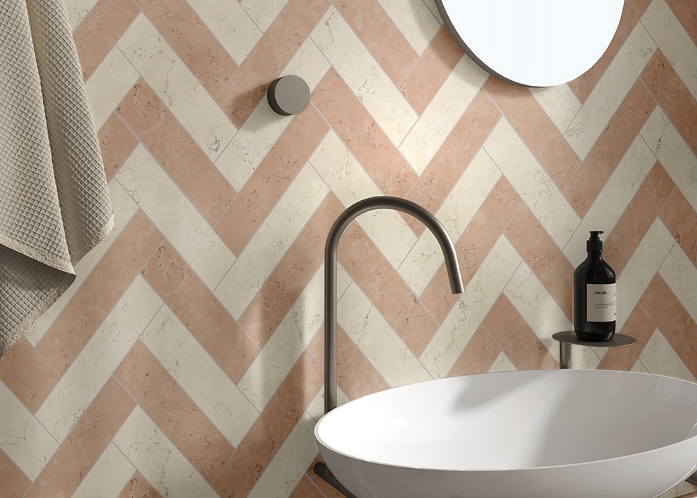 Piazza Rosa Perlino Matte 3"X12 Porcelain Tile | GENROSE