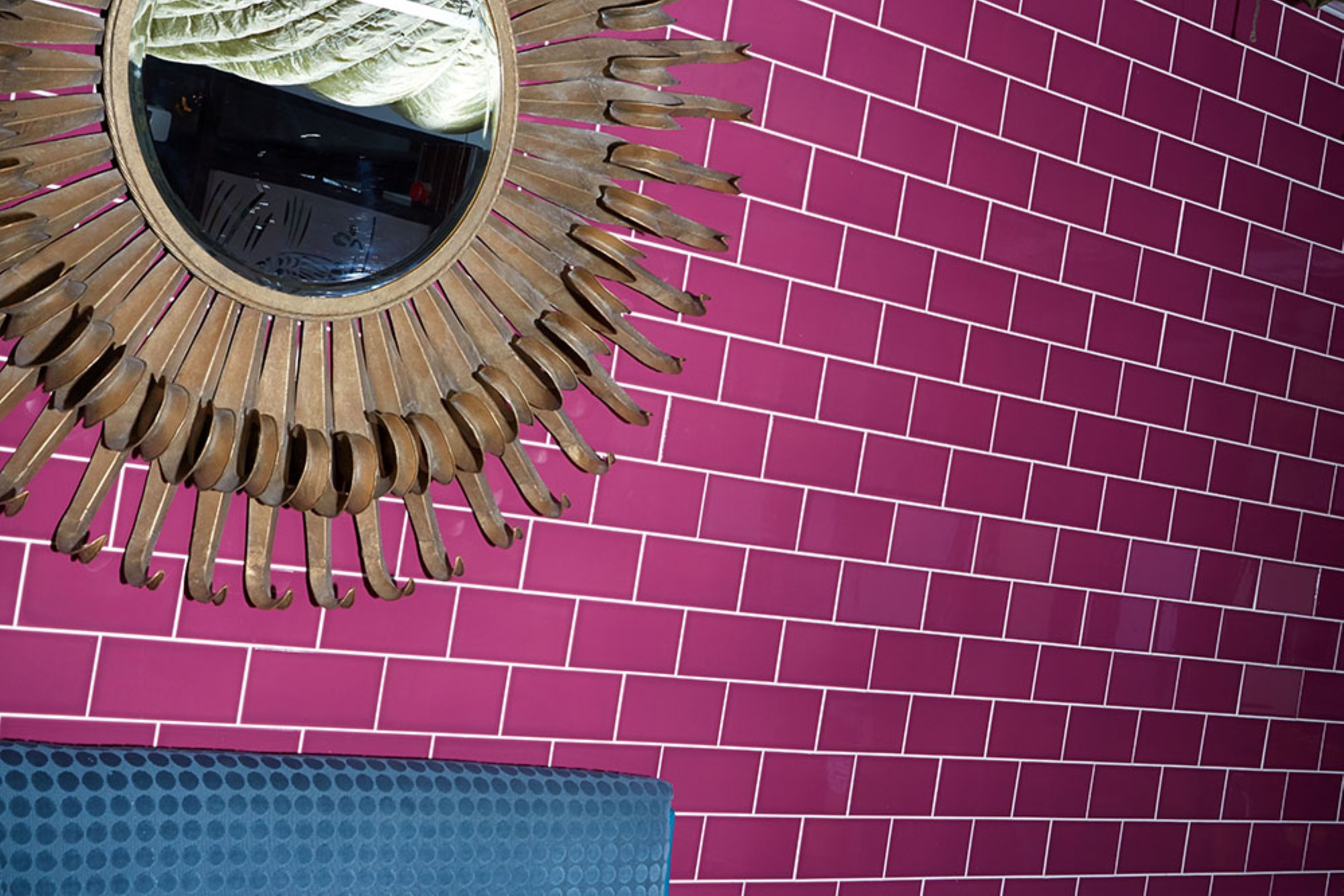 Prismatics Magenta Gloss 4"x8" Wall Ceramic Tile | GENROSE