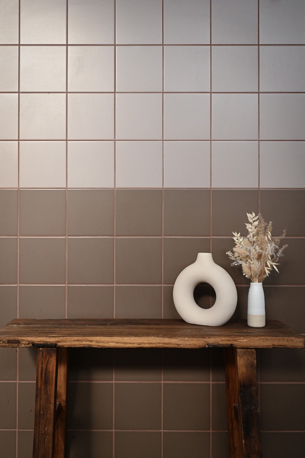 Prismatics Truffle Satin 6"x6" Wall Ceramic Tile | GENROSE