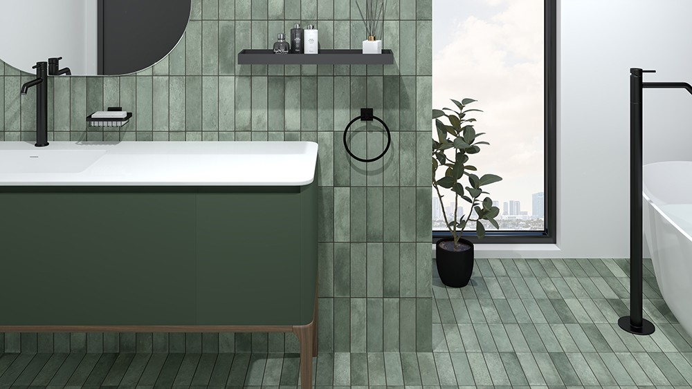 Providence Green Matte 2.5"x9" Porcelain Tile | GENROSE