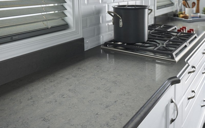 VIATERA Thunder Storm Polished Quartz Slab 3cm for Countertops