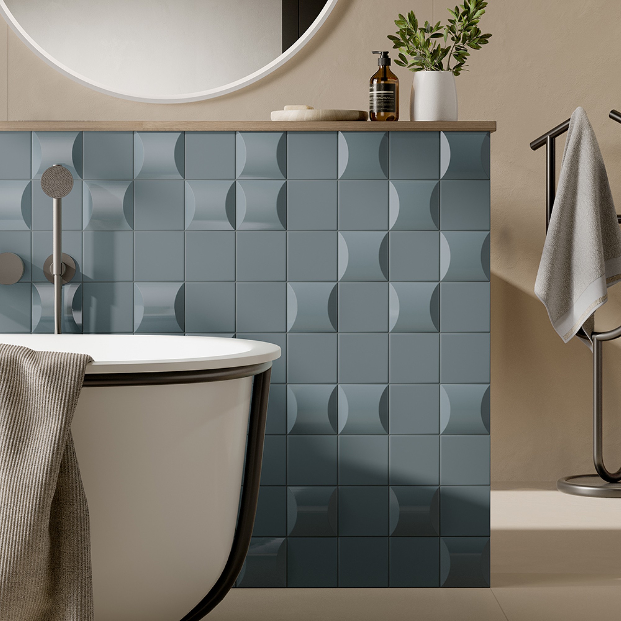 Quora Blue Matte 4"x4 Ceramic Tile | GENROSE