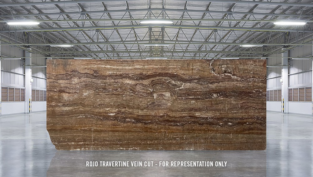 Rojo Travertine Vein Cut 2cm Polished Slabs | Natural Stone