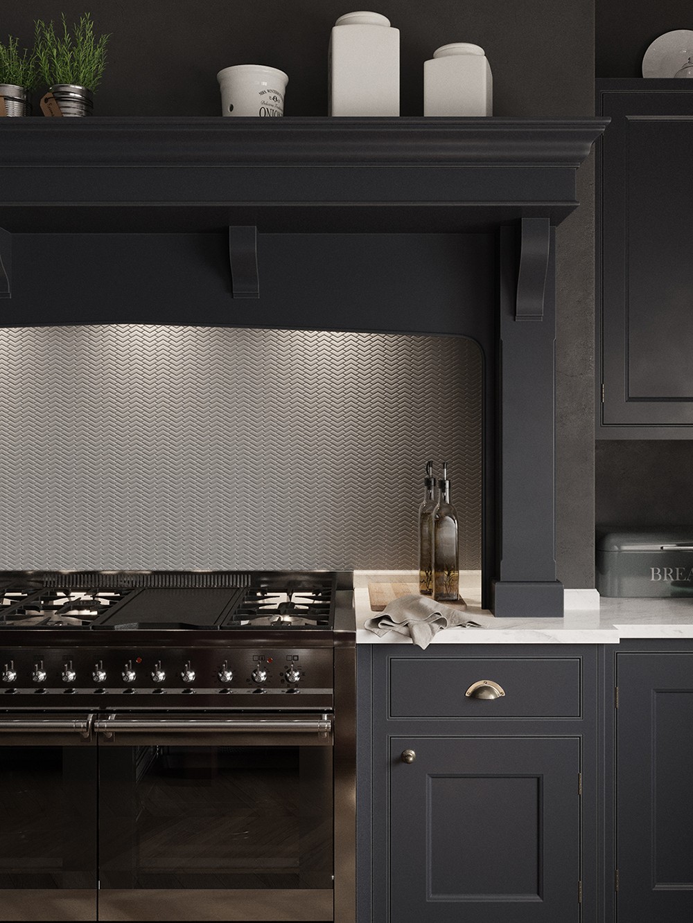 San Marino Enamel Fawn Matte Chevron Glass Mosaics | GENROSE