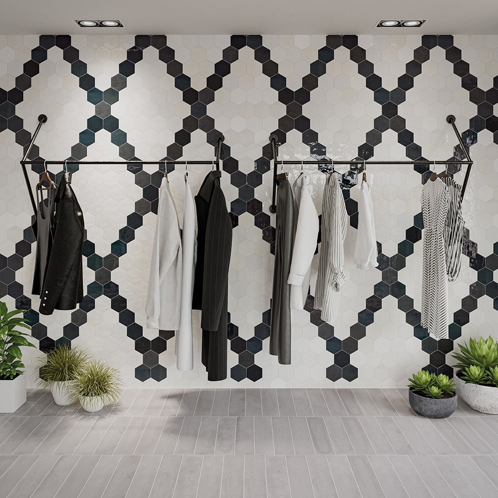 Shadow Hex Ceramic Tile | GENROSE Stone & Tile, CT, MA, NY