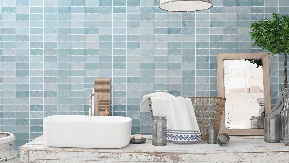 Shadow Aqua Glossy 2.5"x5 Ceramic Tile | GENROSE