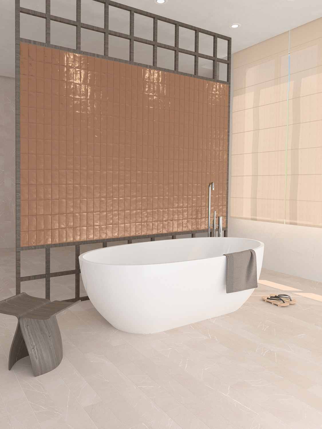 Shadow Copper Glossy 2.5"x5 Ceramic Tile | GENROSE