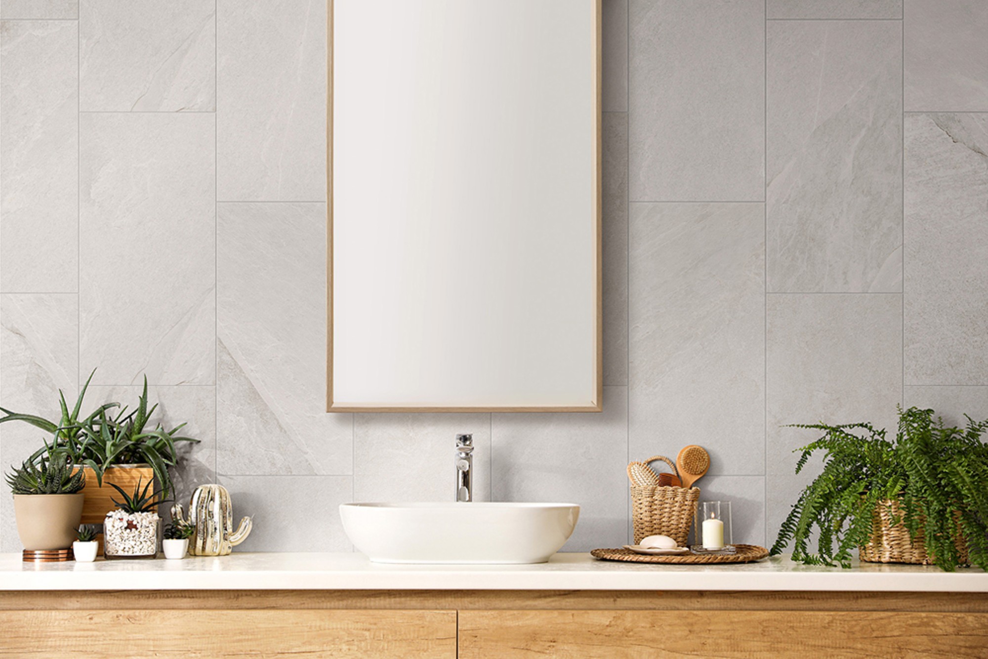 Shale Stardust White Matte 12"X24 Porcelain Tile | GENROSE