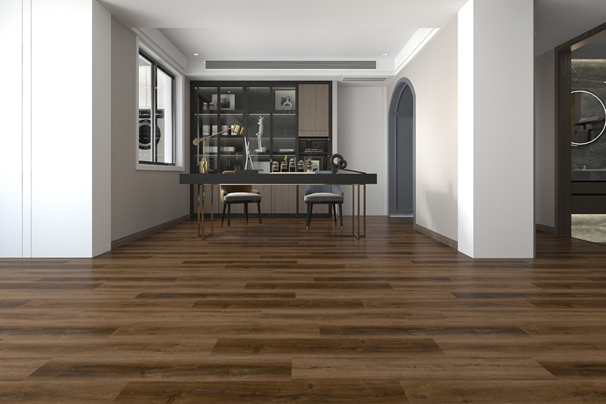 Sheldon | SPC Click Brown Matte 7"x48 Luxury Vinyl | GENROSE