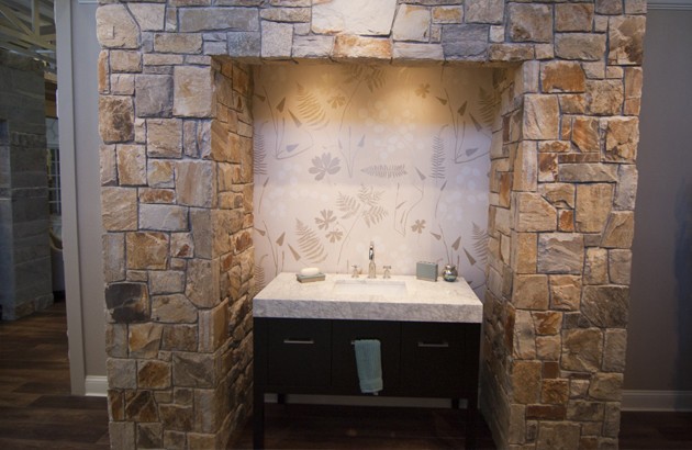 Shimmering Sunset Natural Veneer - Mosaic Exterior Stone