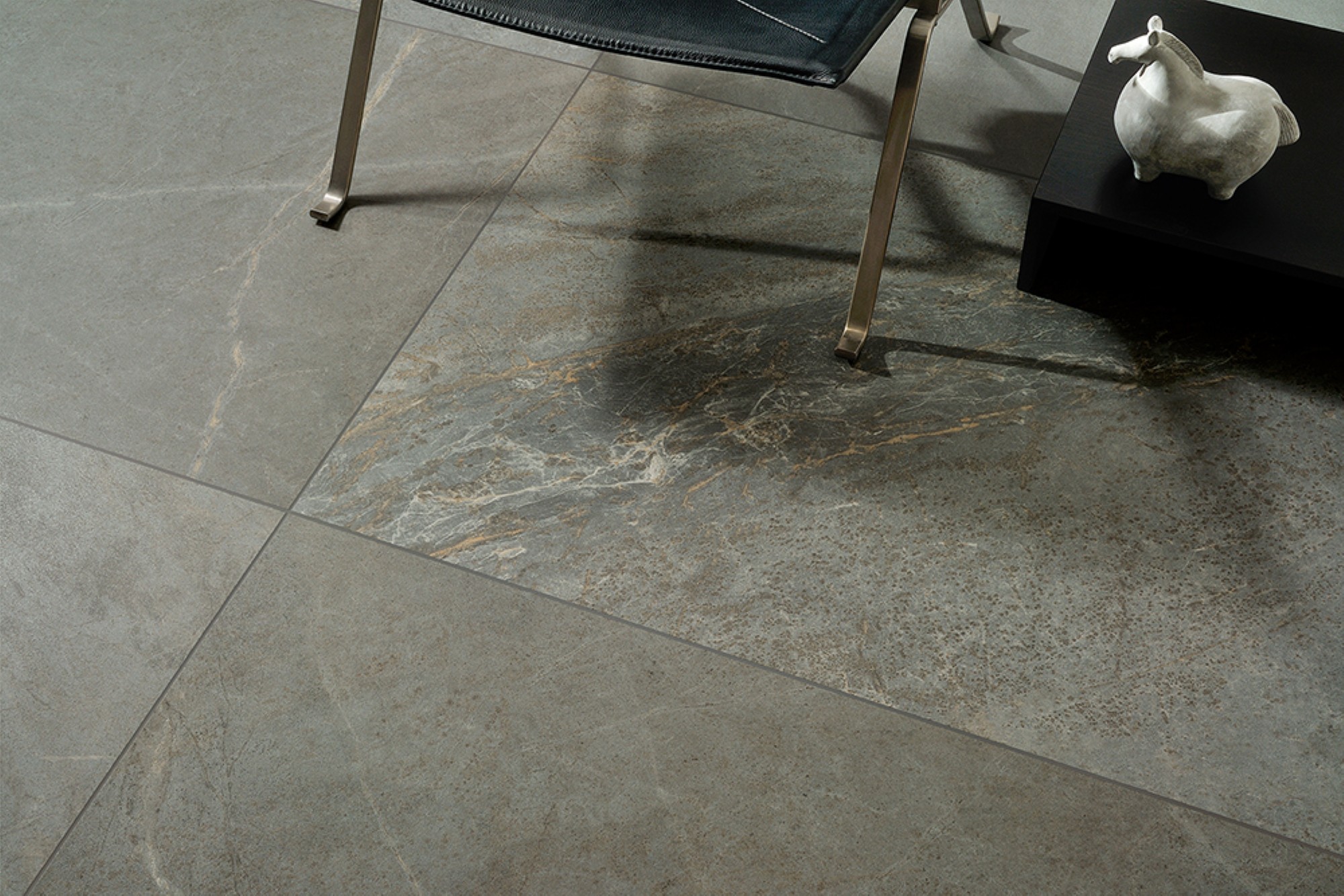 Soapstone Grey Half Polished 30"x60 Porcelain Tile | GENROSE