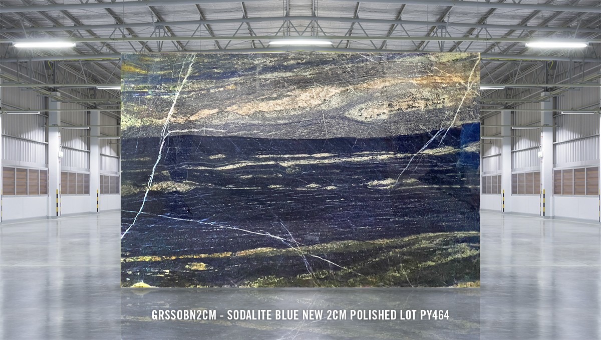 Blue Slabs New Arrival: 3cm Lemurian Blue Extra Granite | Lot 21318