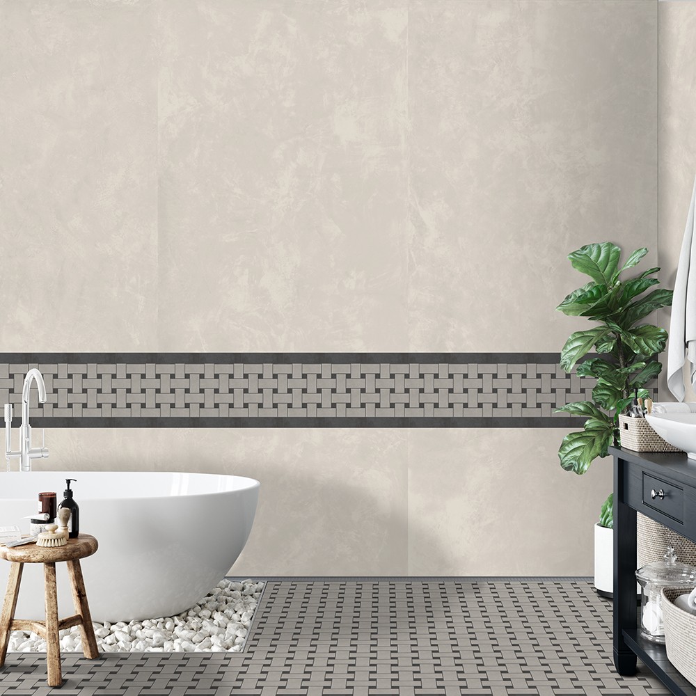 Spirit Levity Soft Basketweave Mosaic (12"x12" Sheet) Porcelain Tile ...