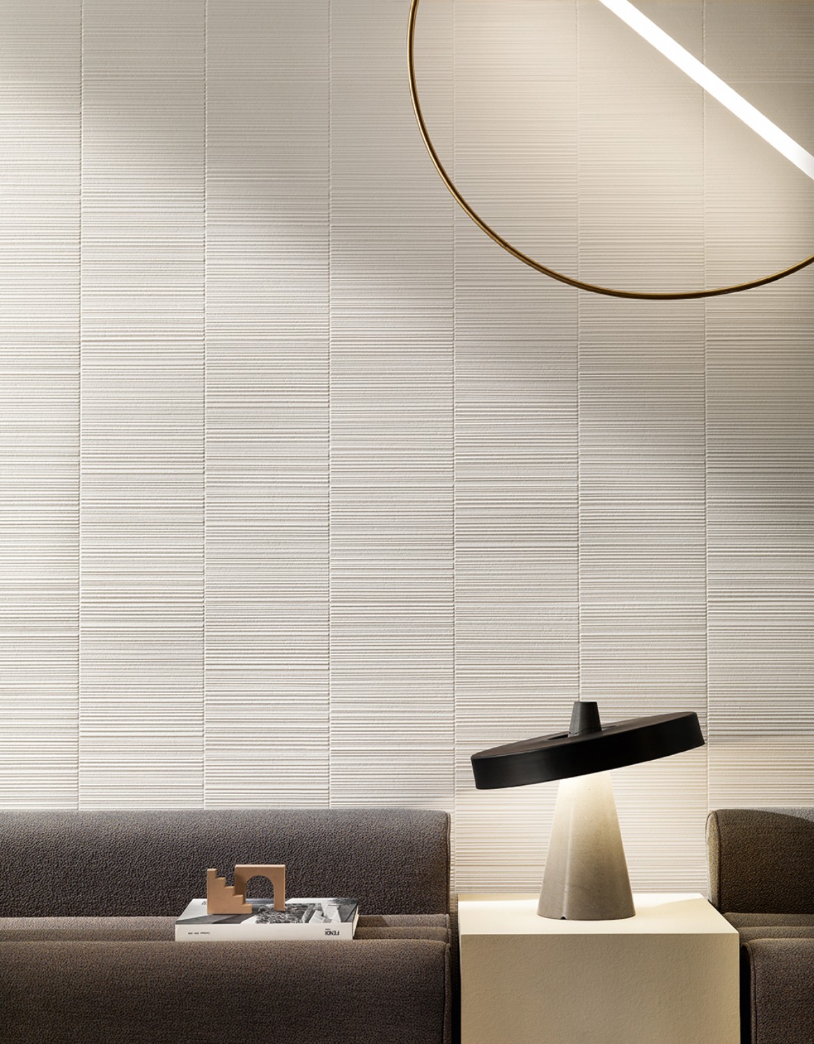 Staccato White Matte 19.625"x47.25" Barcode Ceramic Tile | GENROSE