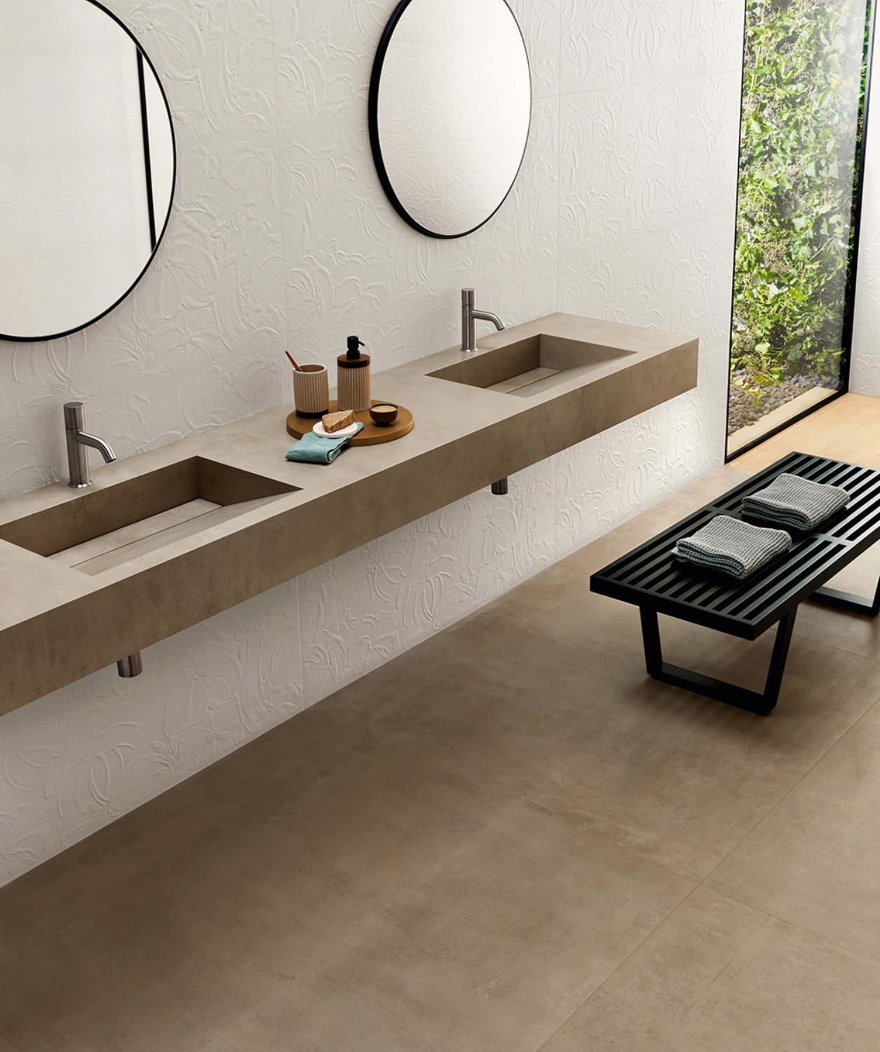 Staccato White Matte 19.625"x47.25" Bloom Ceramic Tile | GENROSE