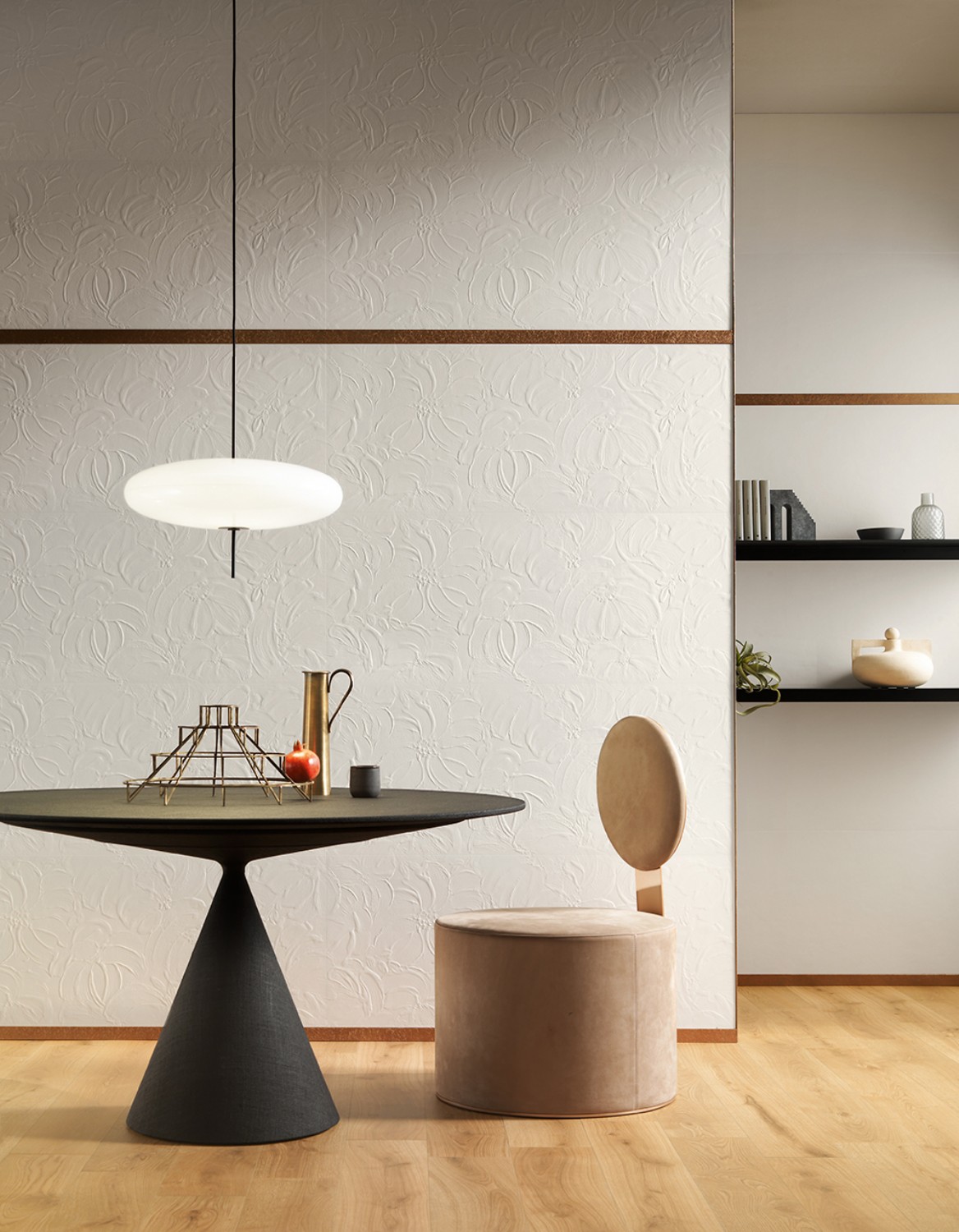 Staccato White Matte 19.625"x47.25" Bloom Ceramic Tile | GENROSE