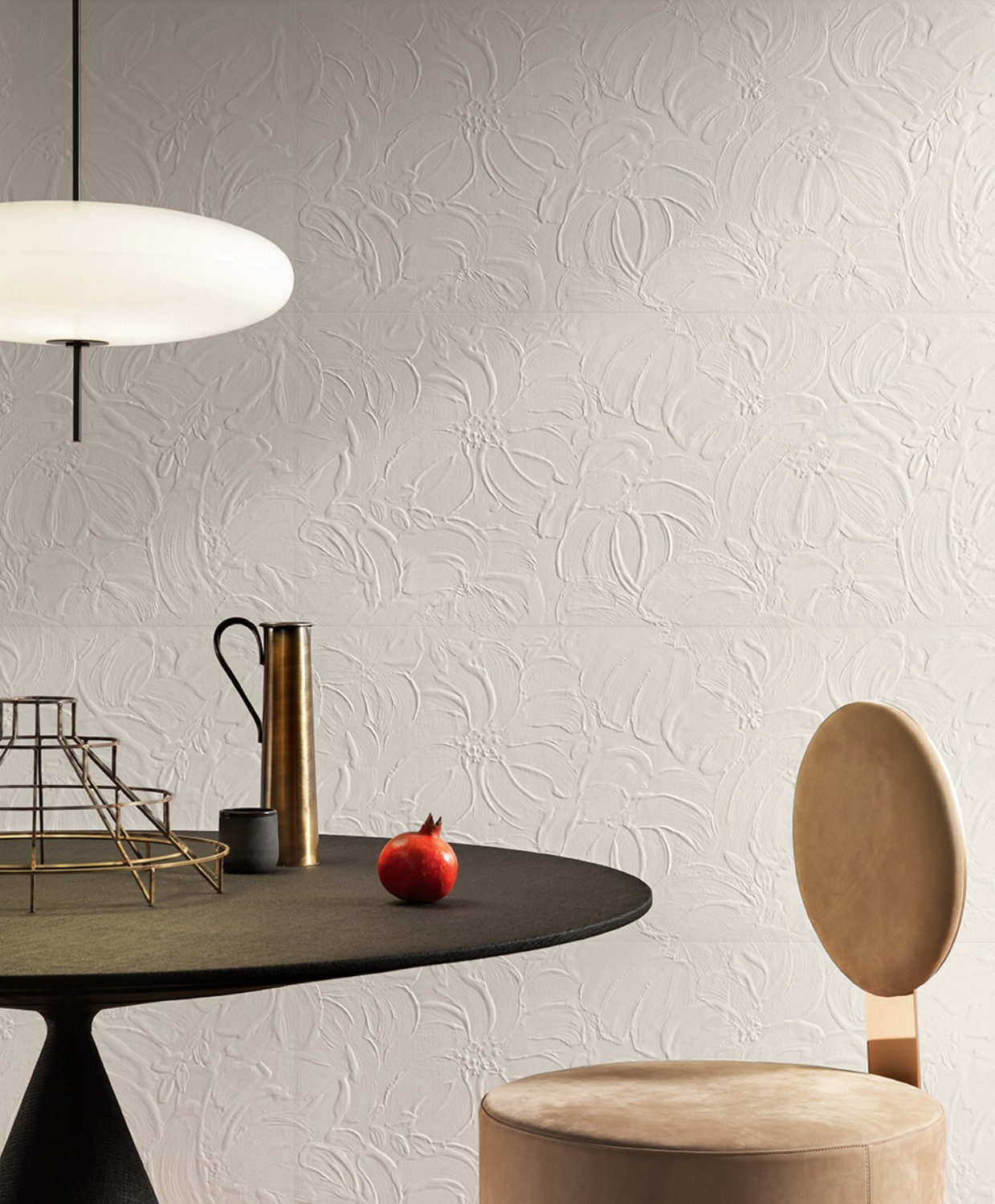 Staccato White Matte 19.625"x47.25" Bloom Ceramic Tile | GENROSE