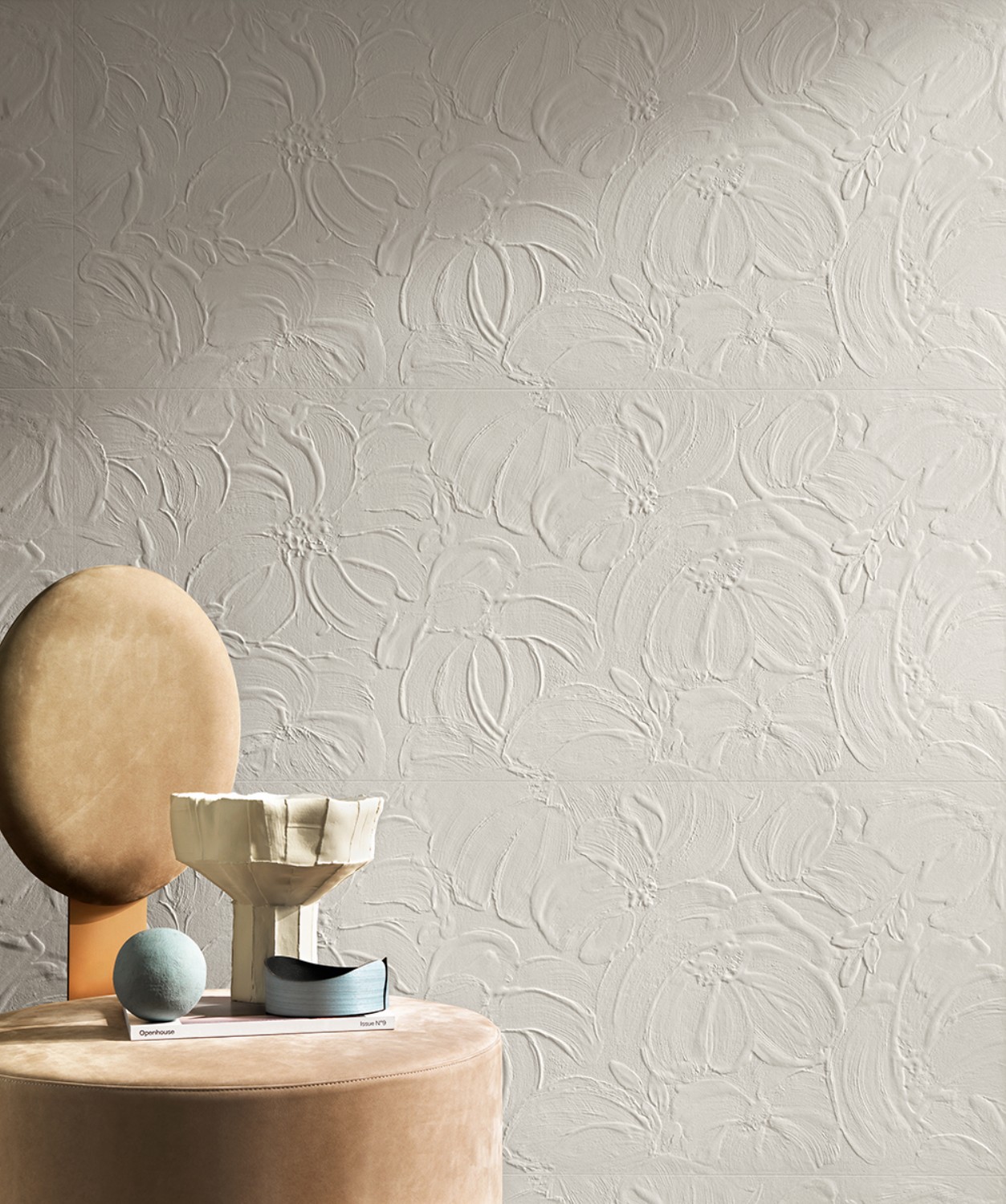 Staccato White Matte 19.625"x47.25" Bloom Ceramic Tile | GENROSE