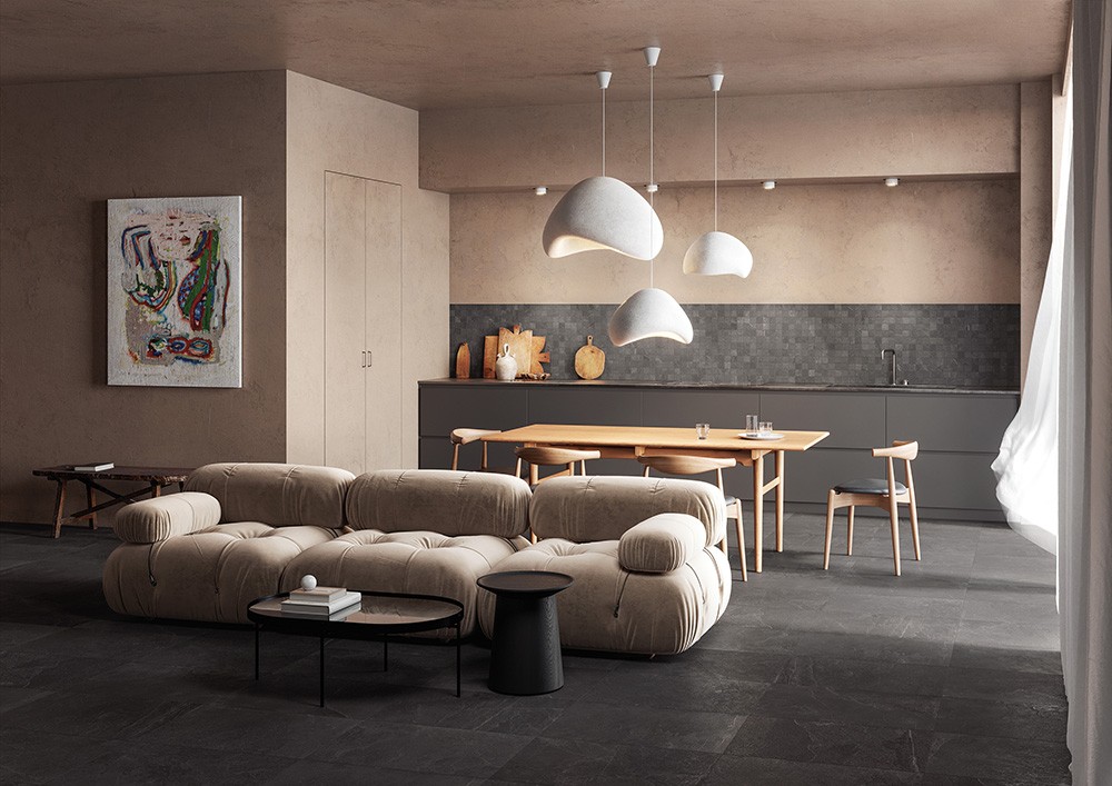 Stanton Black Matte 12"X24 Porcelain Tile | GENROSE