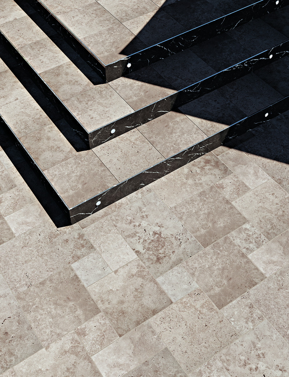 Strand Perlato di Sicilia Matte Modular Pattern 39 Porcelain Tile | GENROSE