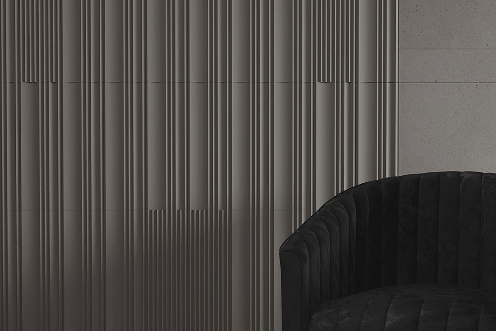 Textura Graphite Matte 6.5"x21" Ordesa Wall Deco Graphite Porcelain ...