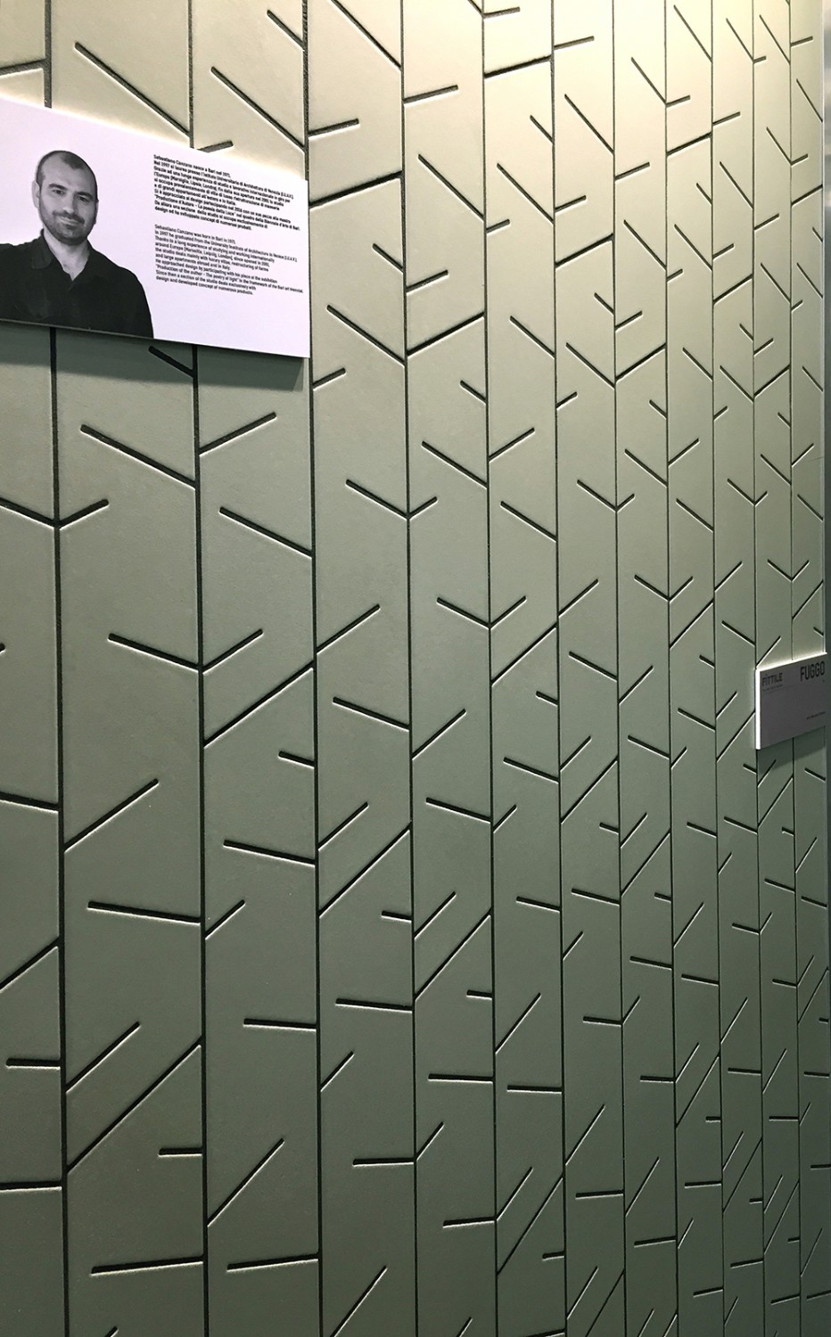 Trace Green Matte 4"x24" Chevron Porcelain Tile | GENROSE