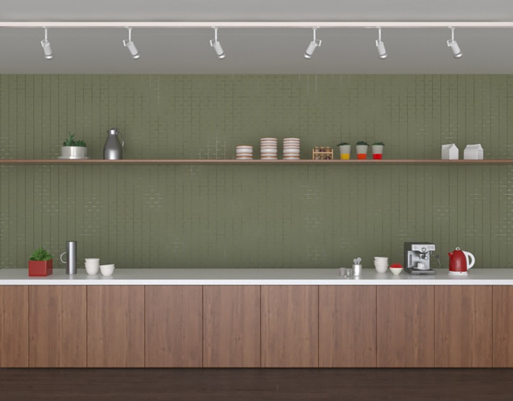 Trace Green Matte 4"x24 Porcelain Tile | GENROSE