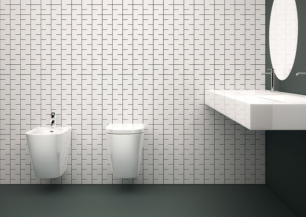 Trace White Matte 4"x24 Porcelain Tile | GENROSE