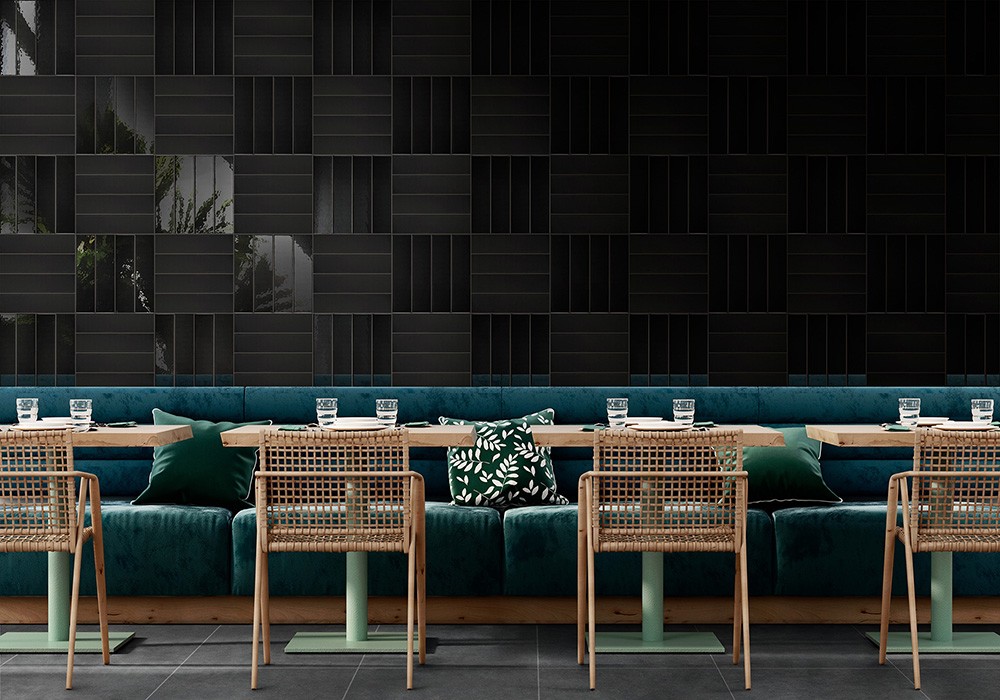 Union Black Glossy 3"x12 Ceramic Tile | GENROSE Stone & Tile