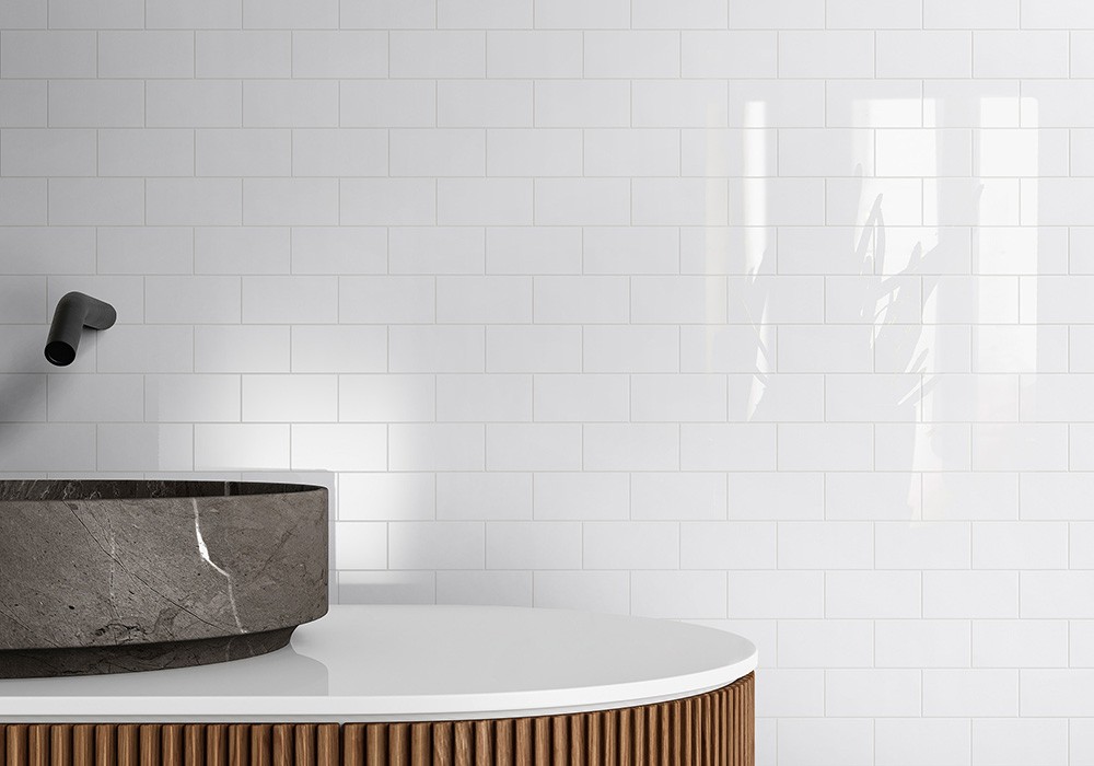 Union Grey Glossy 3"x6 Ceramic Tile | GENROSE Stone & Tile