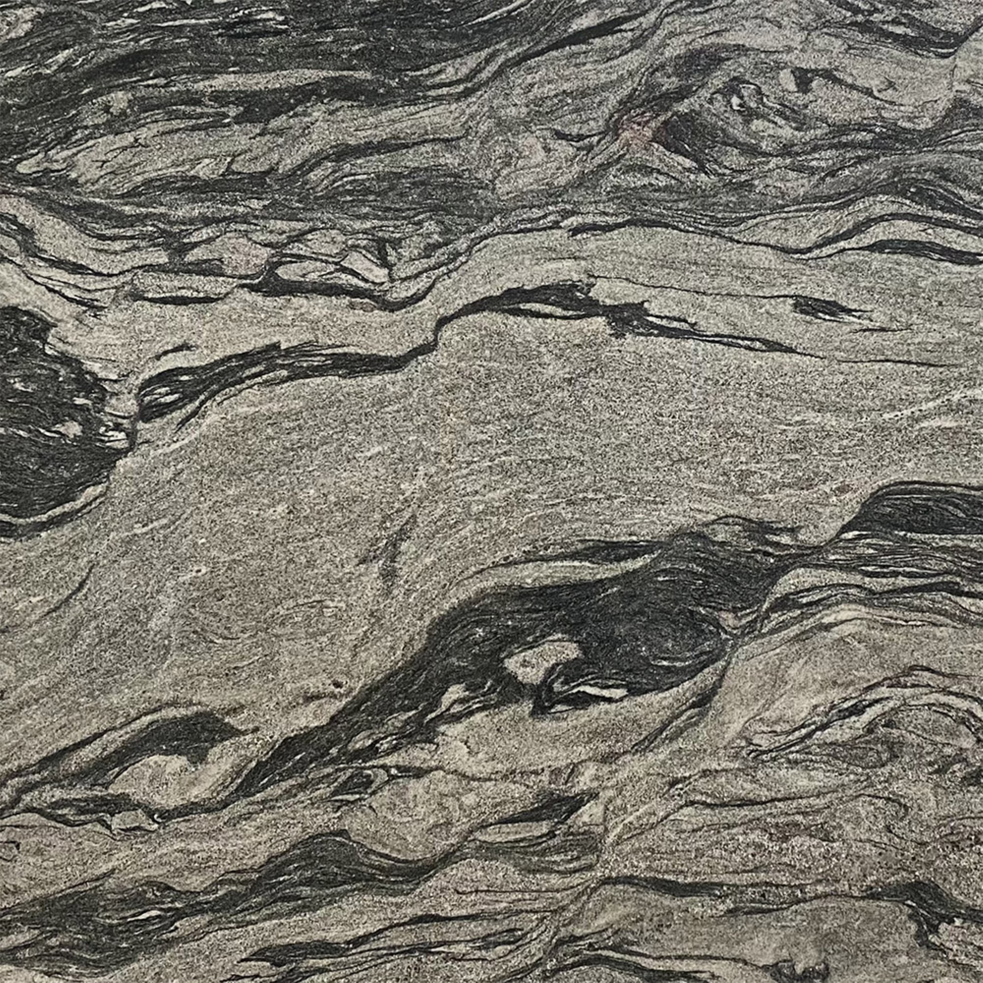 Verde Marina Granite Slab - Green & black flecked granite