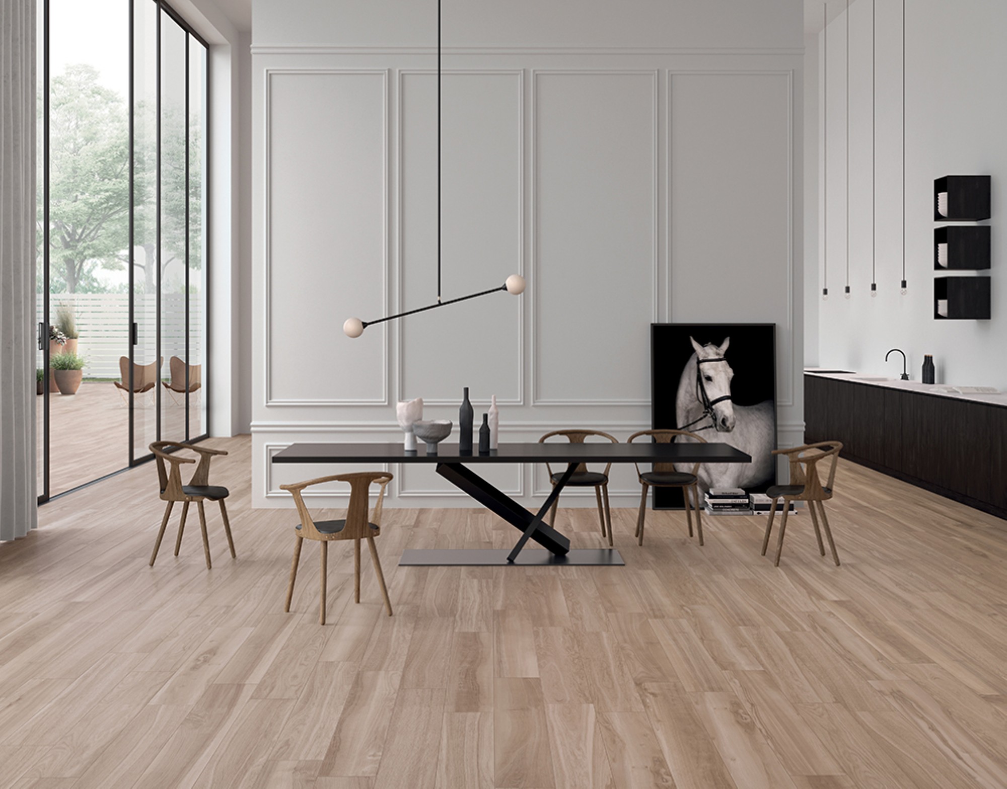 Woodcraft Beige Natural 8"x47 Porcelain Tile | GENROSE