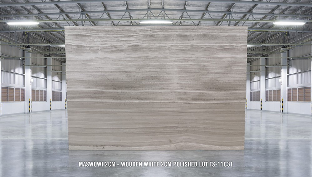 Wooden White 2cm Polished Slabs | Natural Stone | GENROSE