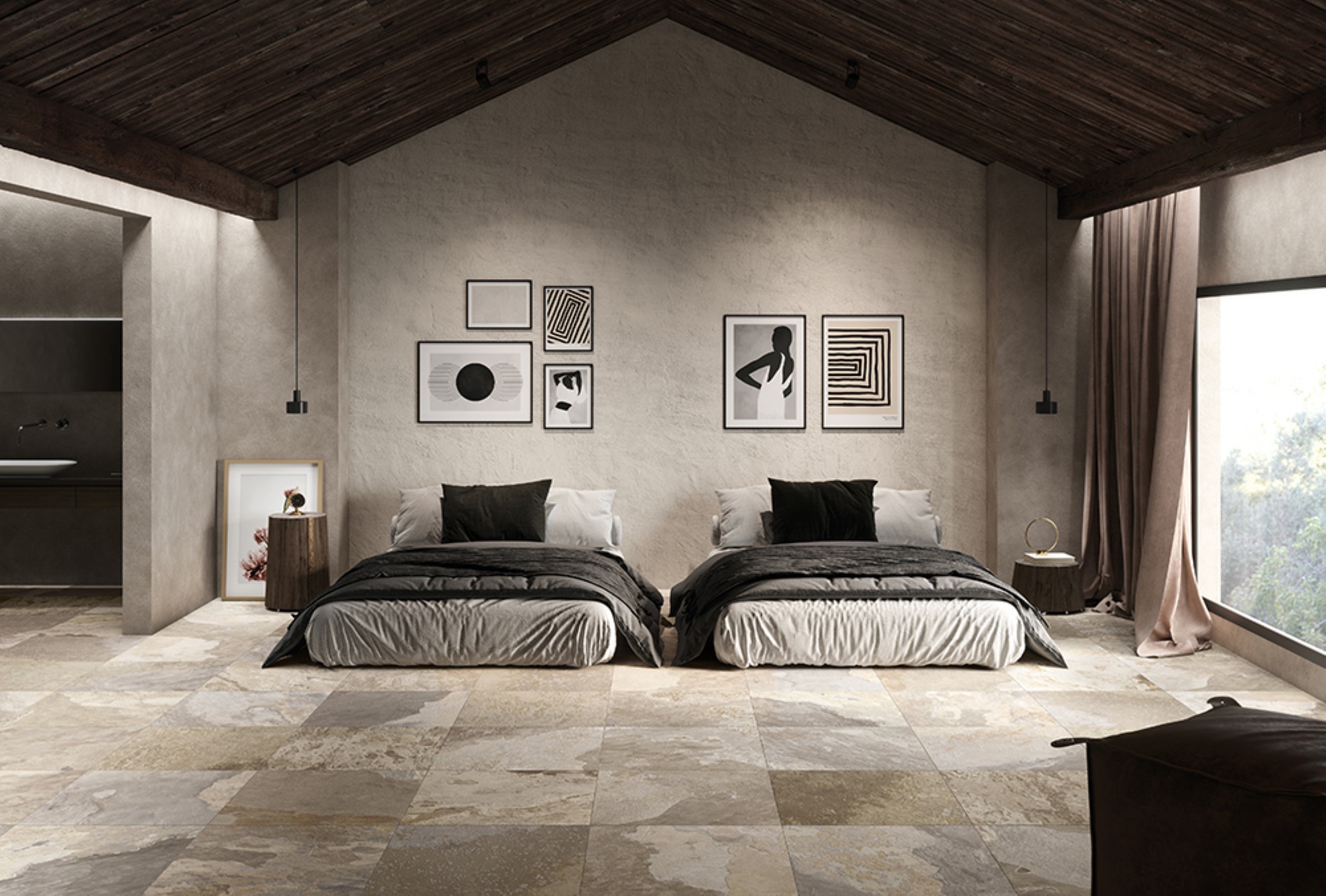 Wynn Nut Natural 24"x24 Porcelain Tile | GENROSE